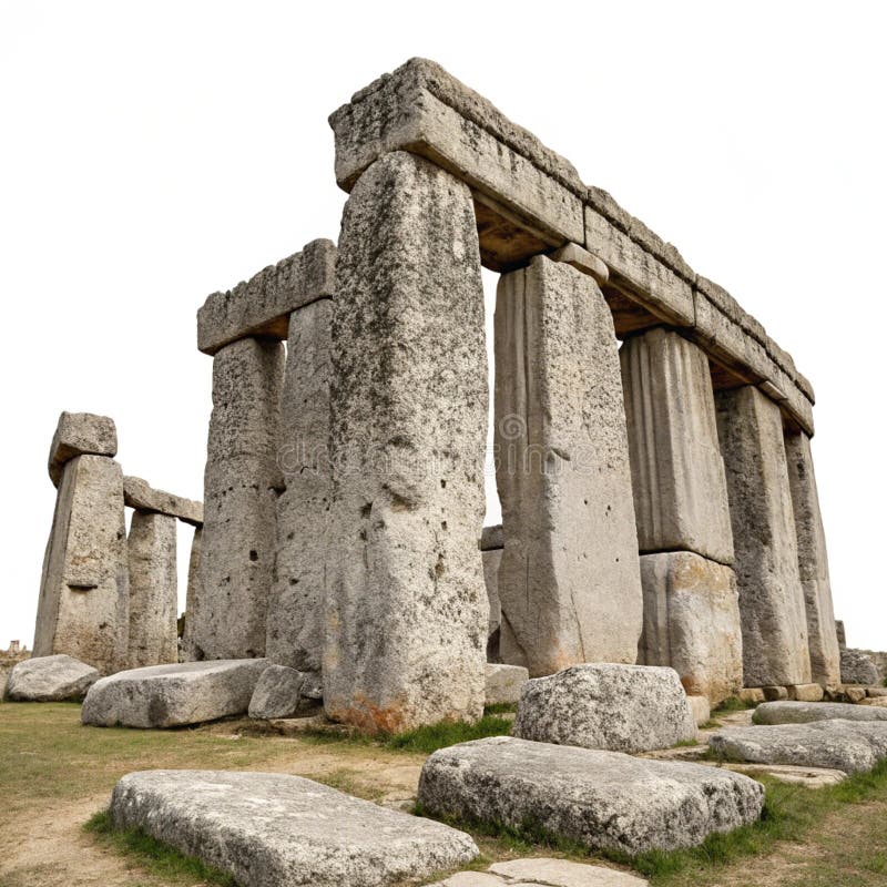 Megalithic Structure Isolated on White Background Stock Illustration ...