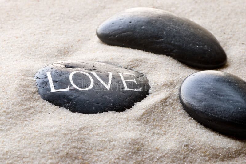 Pebble with message stock image. Image of text, engraved - 12783339