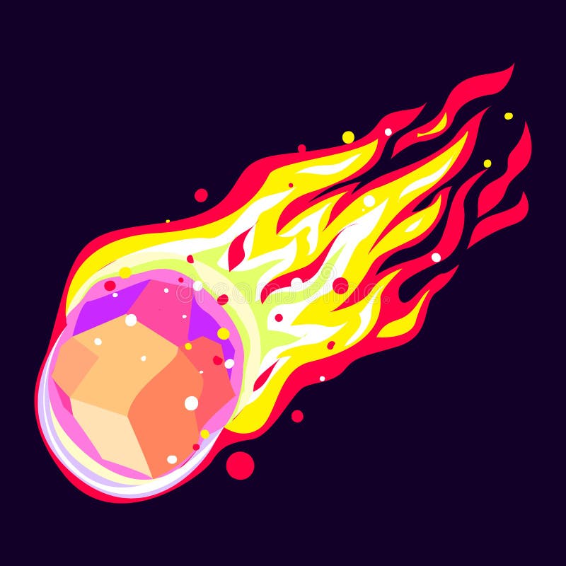 Stone Meteorite Icon, Cartoon Style Stock Vector - Illustration of ...