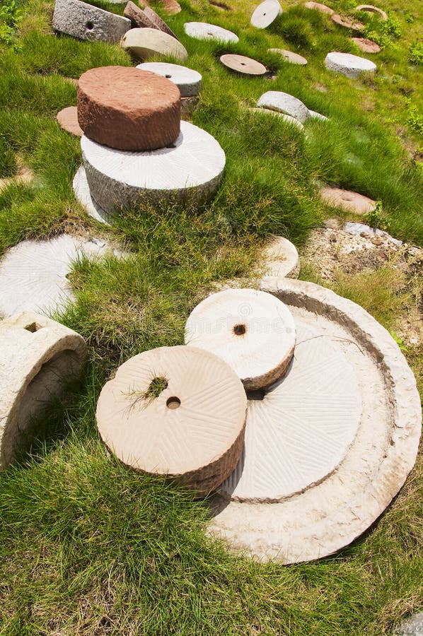 Stone mill stock photo. Image of tools, close, grasses - 25709988
