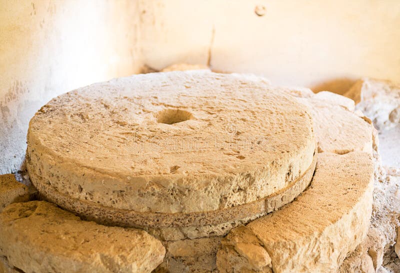 Millstone Stone Grain Grinding Flour Production Handmade Traditional ... Millstone Stone Grain Grinding Flour Production Handmade Traditional ...
