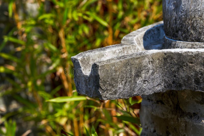 Stone Mill Running Water Pool in Chinese Classical Garden Stock Image ...