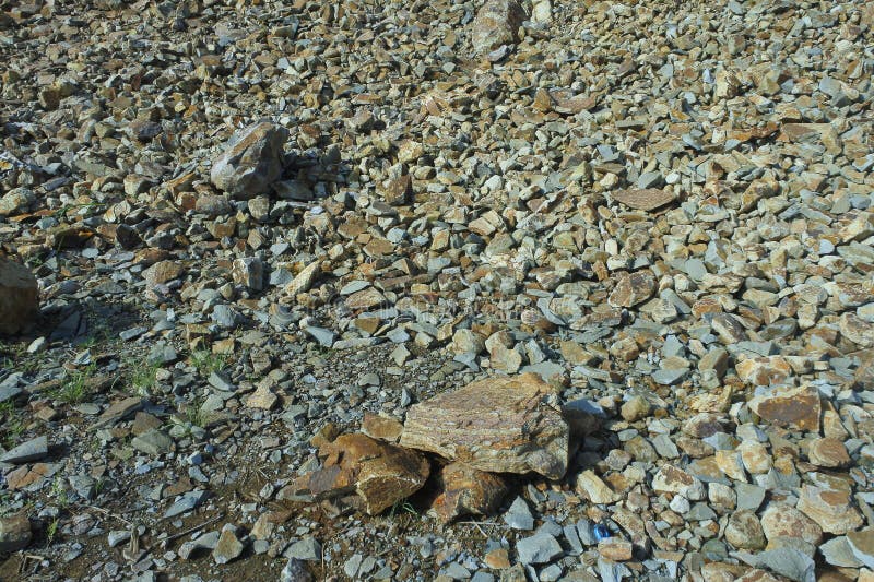 Stone Mining, Looks Scattered with Small Rocks that Have Been Processed ...