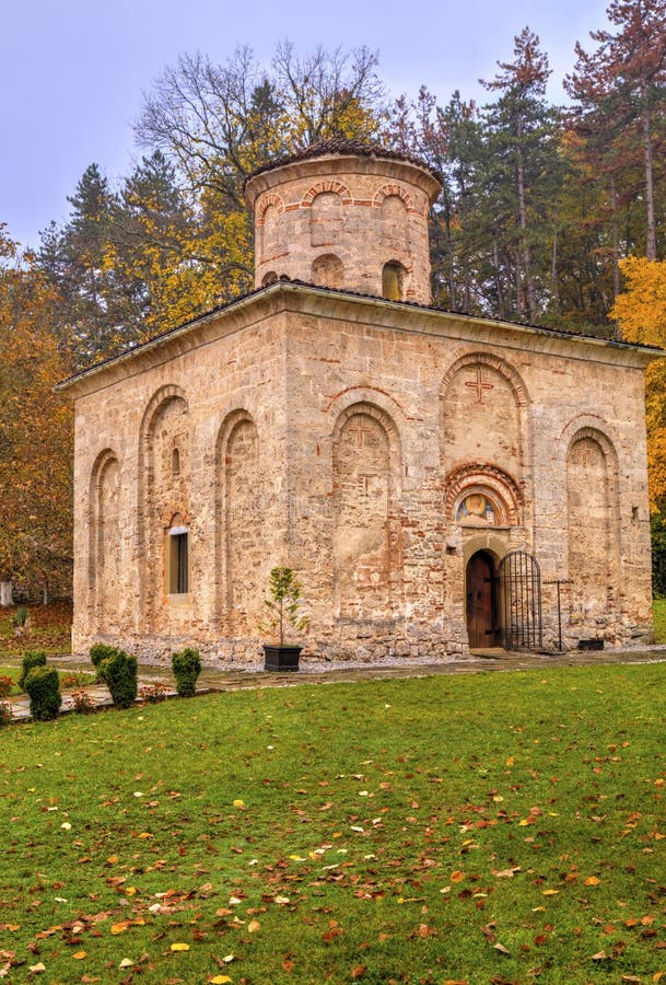 Stone Monastery in the Autumn Forest Stock Image - Image of color ...