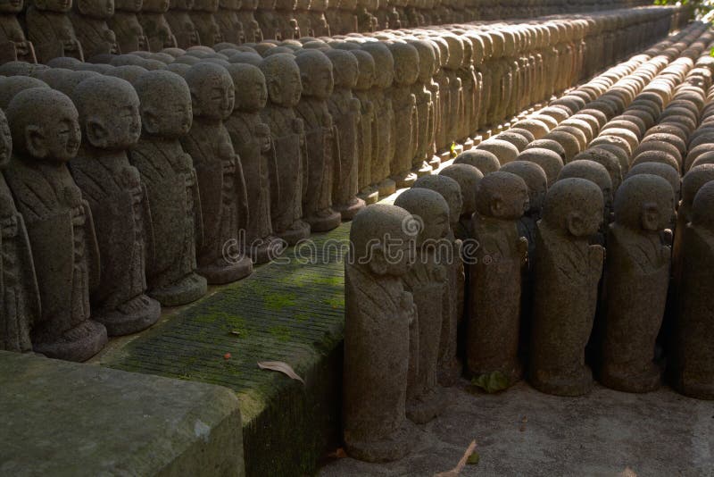 Stone monks statues stock photo. Image of culture, japan - 37763562