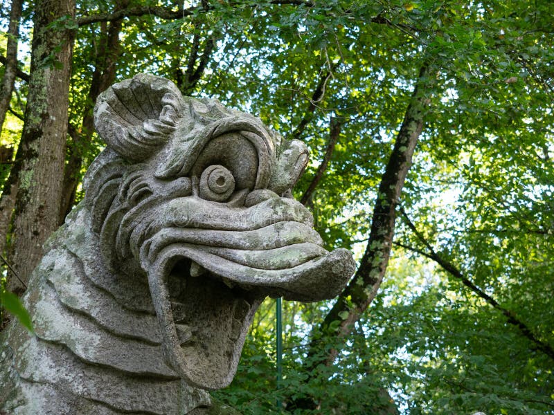 A stone monster stock image. Image of statue, forest - 149457993