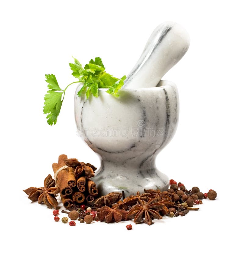 Mortar with Spices stock photo. Image of asian, sugar - 111063348