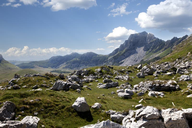 Stone and Mountain Landscape Stock Image - Image of mountain, blue ...