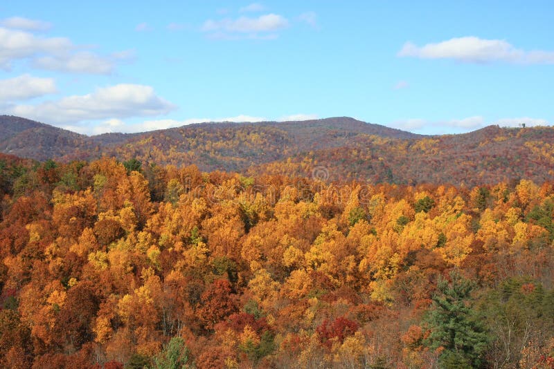 Stone Mountain State Park Fall View Stock Image - Image of view ...