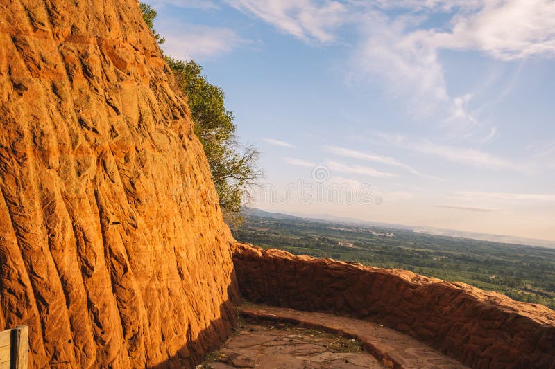 Stone Mountain from Where You Can See the Horizon at Sunset Stock Image ...