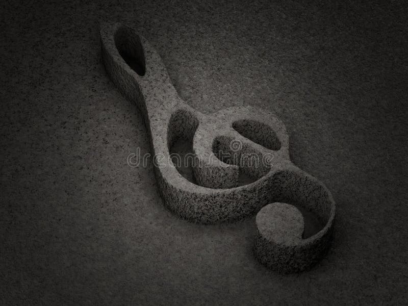Stone music note stock illustration. Illustration of stone - 75379103
