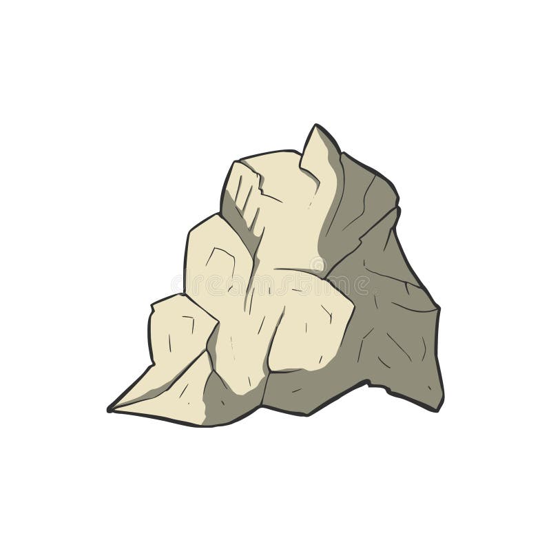 Stone Nature Rock Isolated Vector Graphic Element Illustration. Stock ...