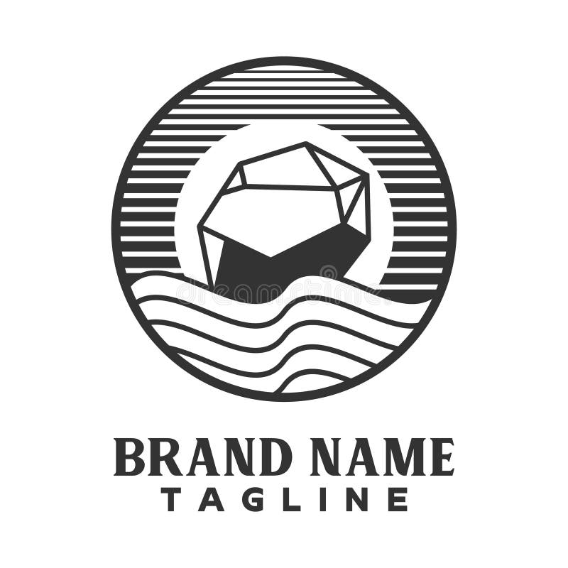 Stone and Ocean Logo Creative Concept Stock Vector - Illustration of ...