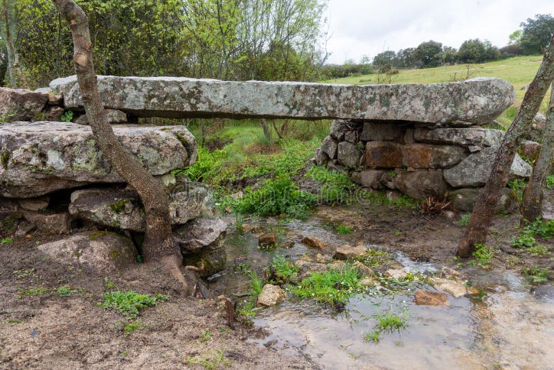 Stone old bridge stock image. Image of arch, ruin, river - 217987645