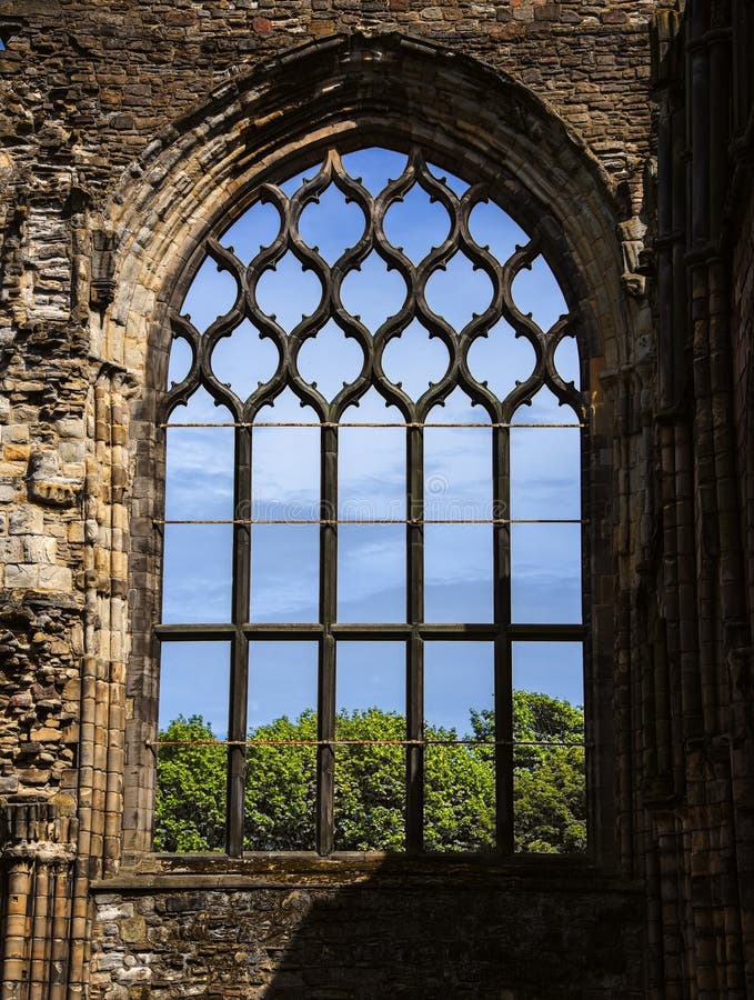 Stone Open Window in Edinburgh, Scotland Stock Photo - Image of ...