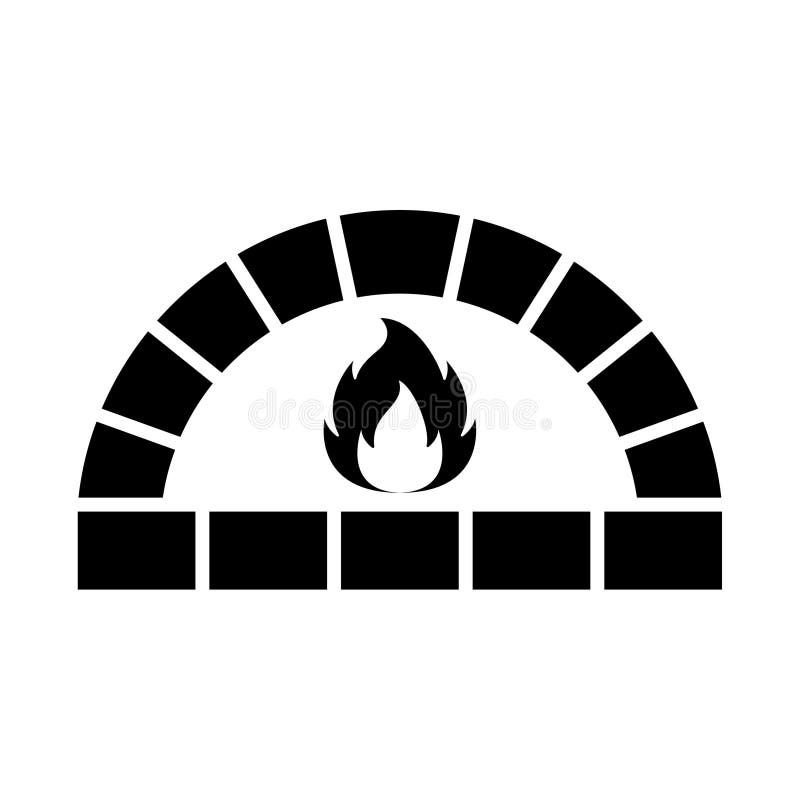 Stone Oven Icon Vector Basic RGB Stock Illustration - Illustration of coal, italian: 337925339