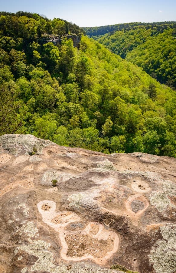 Stone Overlook at Little River Canyon National Preserve Stock Image ...