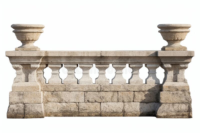 Stone Railing Isolated White Background Stock Illustrations – 434 Stone ...