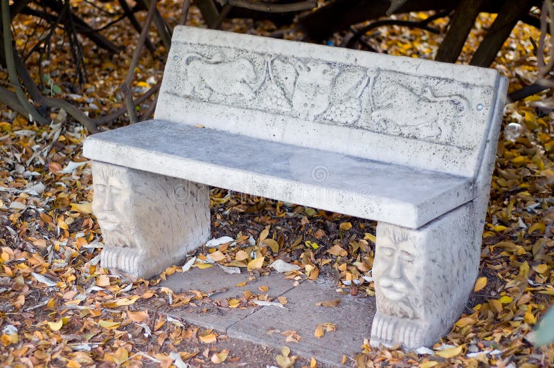 Stone Park Bench stock image. Image of garden, city, seat - 896487