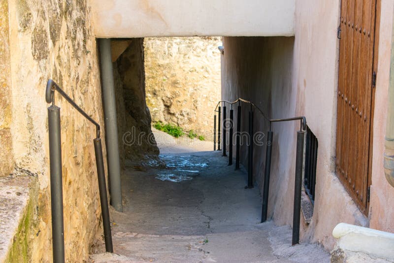 Stone Passageway in the Streets of a Medieval City Stock Photo - Image ...