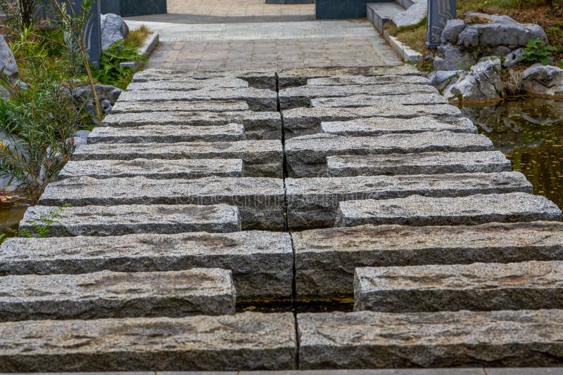 Stone Path in Chinese Garden Stock Image - Image of sidewalk, trail ...