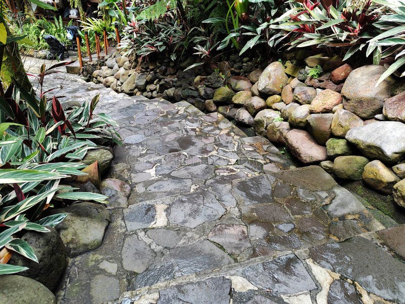 Stone Path Commonly Used by Poeple Made of Stone Pile Stock Image ...