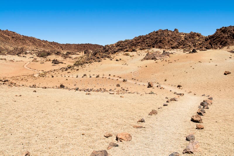Stone Path through the Desert Stock Image - Image of desert, mines ...