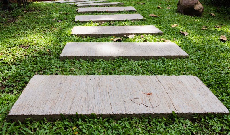 Stone path stock image. Image of green, backyard, chinese - 62607595