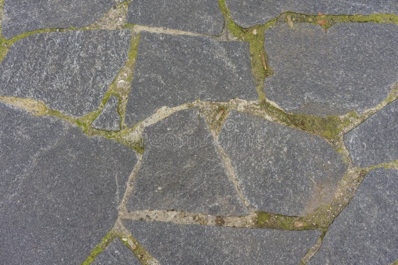 Stone Path Grey Concrete Top View Stock Image - Image of garden ...