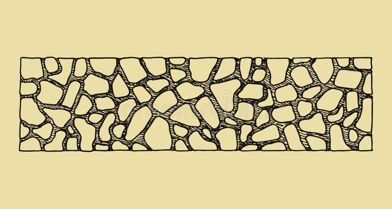 Stone Path. Hand Drawing Vector Stock Vector - Illustration of ...