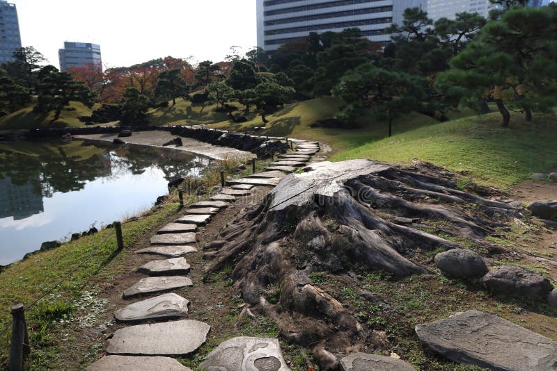 The Stone Path at the Kyushibarikyu, Japan Nov 27 2023 Editorial Photo ...