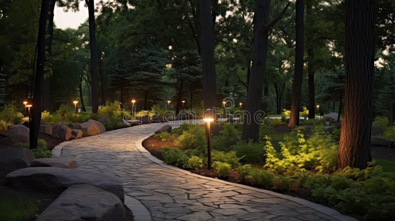 Ai Generated Path Lights Stock Illustrations – 2,057 Ai Generated Path ...