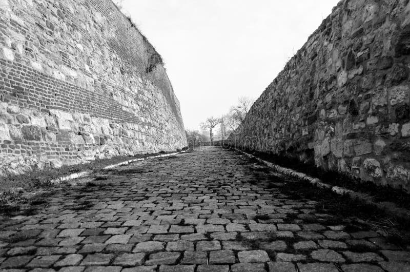Stone path from old castle stock image. Image of brickstone - 81838289