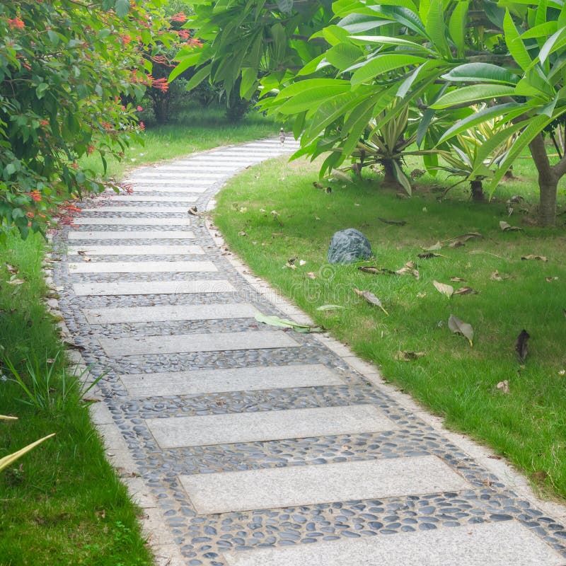 Stone path in park stock image. Image of asian, backyard - 31665029