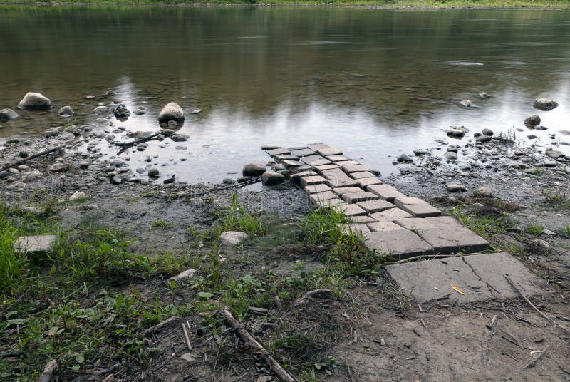 Stone path to the river stock image. Image of path, beautiful - 200113447