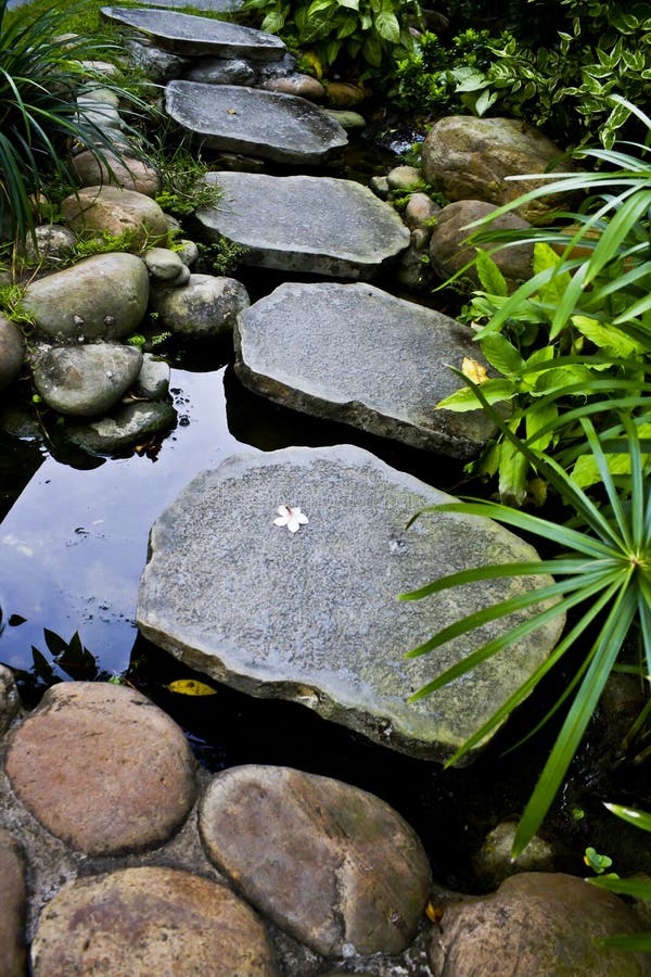 Stone pathway stock image. Image of stones, pond, path - 23969417
