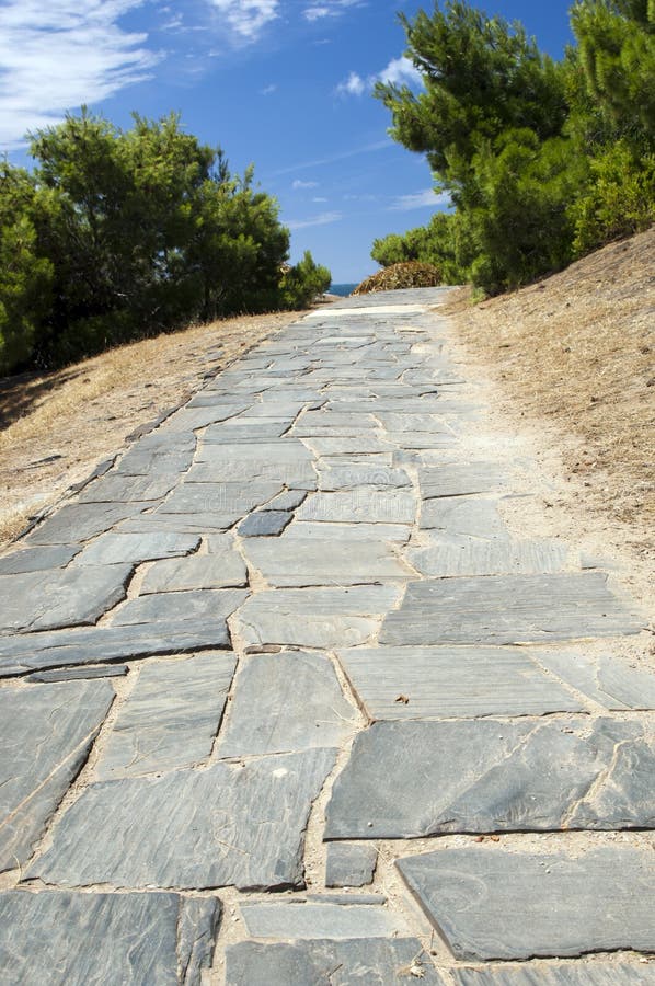 Stone Pathway stock image. Image of foliage, nature, sidewalk - 28908485