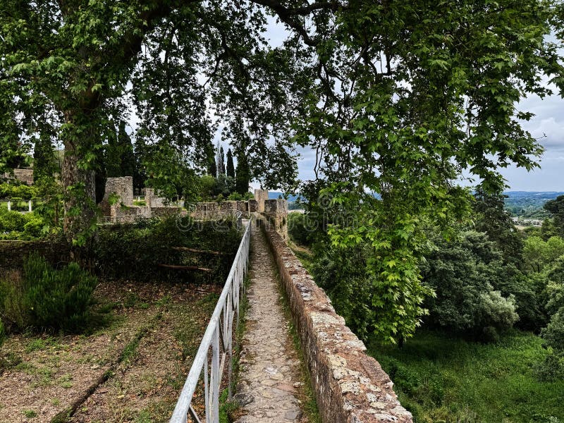 Stone Pathway and Greenery of Tomar Castle in Portugal Stock Photo ...