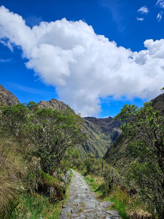 Stone Pathway of the Inka Trail, Cusco, Peru Stock Image - Image of ...