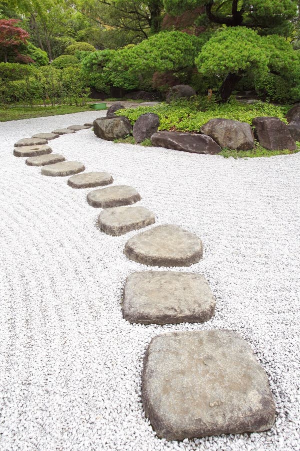 Japanese Rock Garden Detail Stock Photo - Image of orient, gravel: 1292164