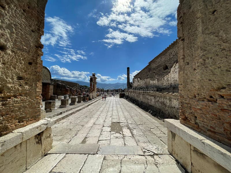Stone Pathway through the Ruins of an Ancient City, with Crumbling ...