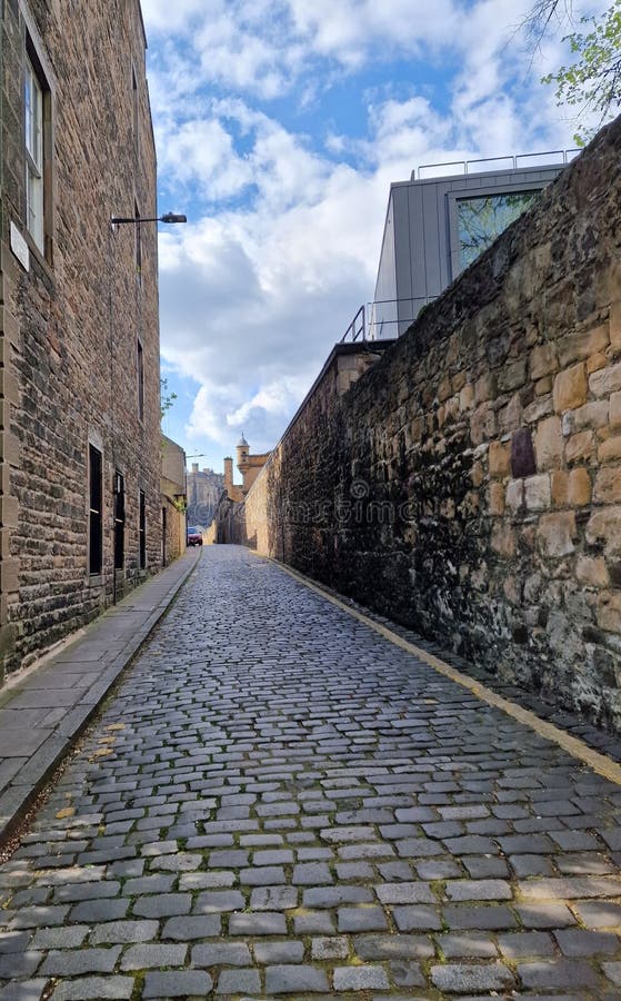 Stone Pathway To Edinburgh Castle Stock Image - Image of royals ...