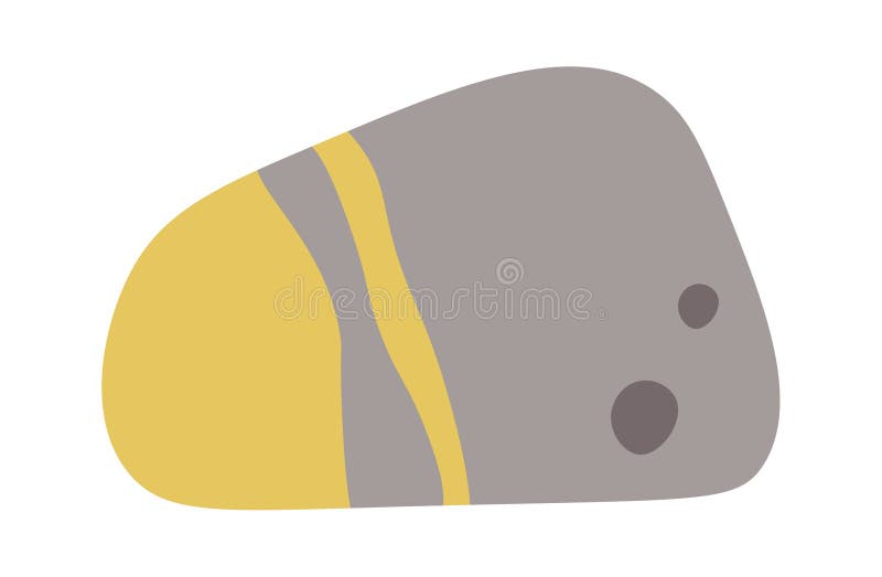 Stone with Pattern Flat Illustration Decorative Mineral Stock Vector ...