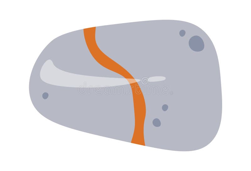 Stone with Pattern Flat Illustration Decorative Mineral Stock Vector ...