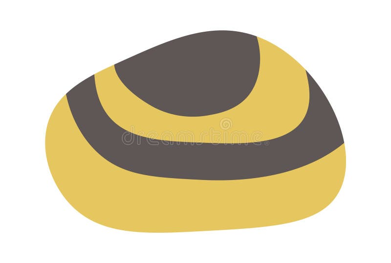 Stone with Pattern Flat Illustration Decorative Mineral Stock Vector ...