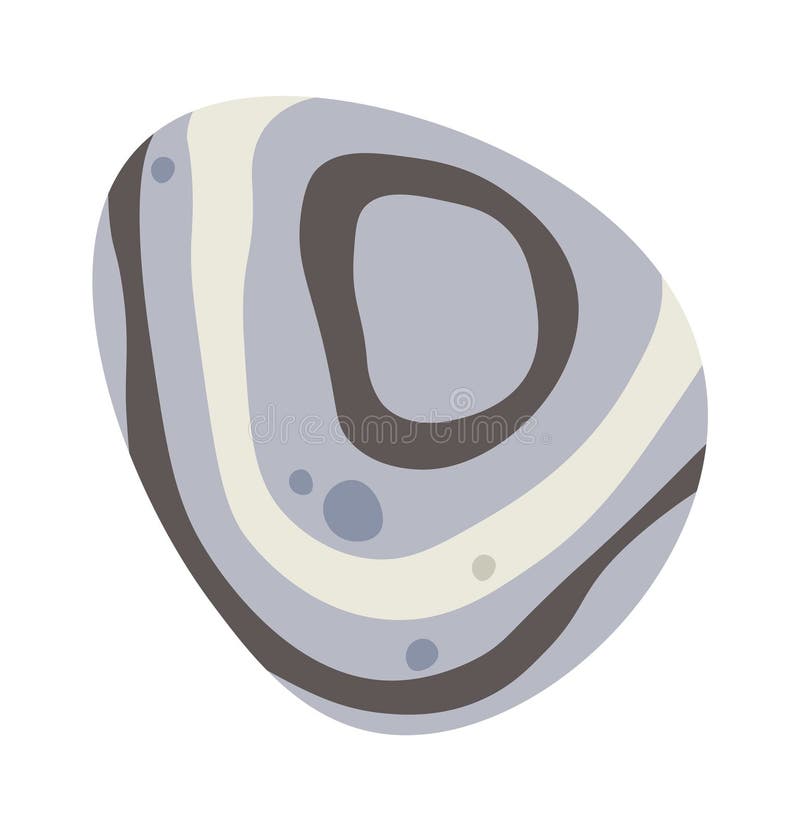 Stone with Pattern Flat Illustration Decorative Mineral Stock Vector - Illustration of mineral ...