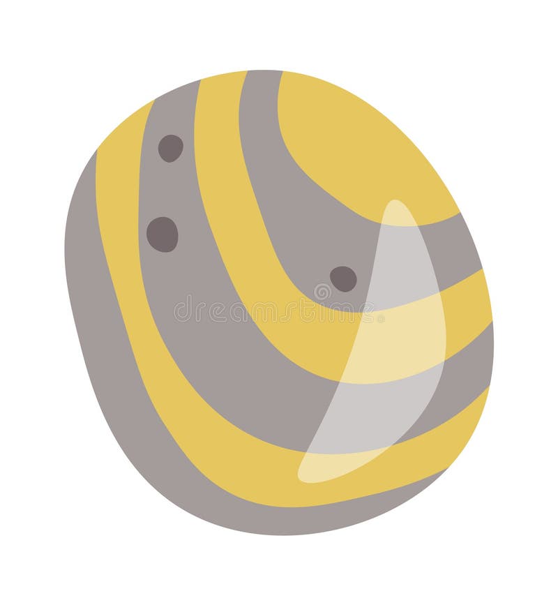 Stone with Pattern Flat Illustration Decorative Mineral Stock Vector - Illustration of mineral ...