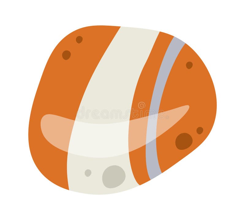 Stone with Pattern Flat Illustration Decorative Mineral Stock Vector - Illustration of texture ...