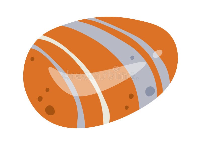 Stone with Pattern Flat Illustration Decorative Mineral Stock Vector ...