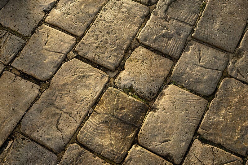 Stone Paved Block Floor Texture Background with Generative AI Stock ...